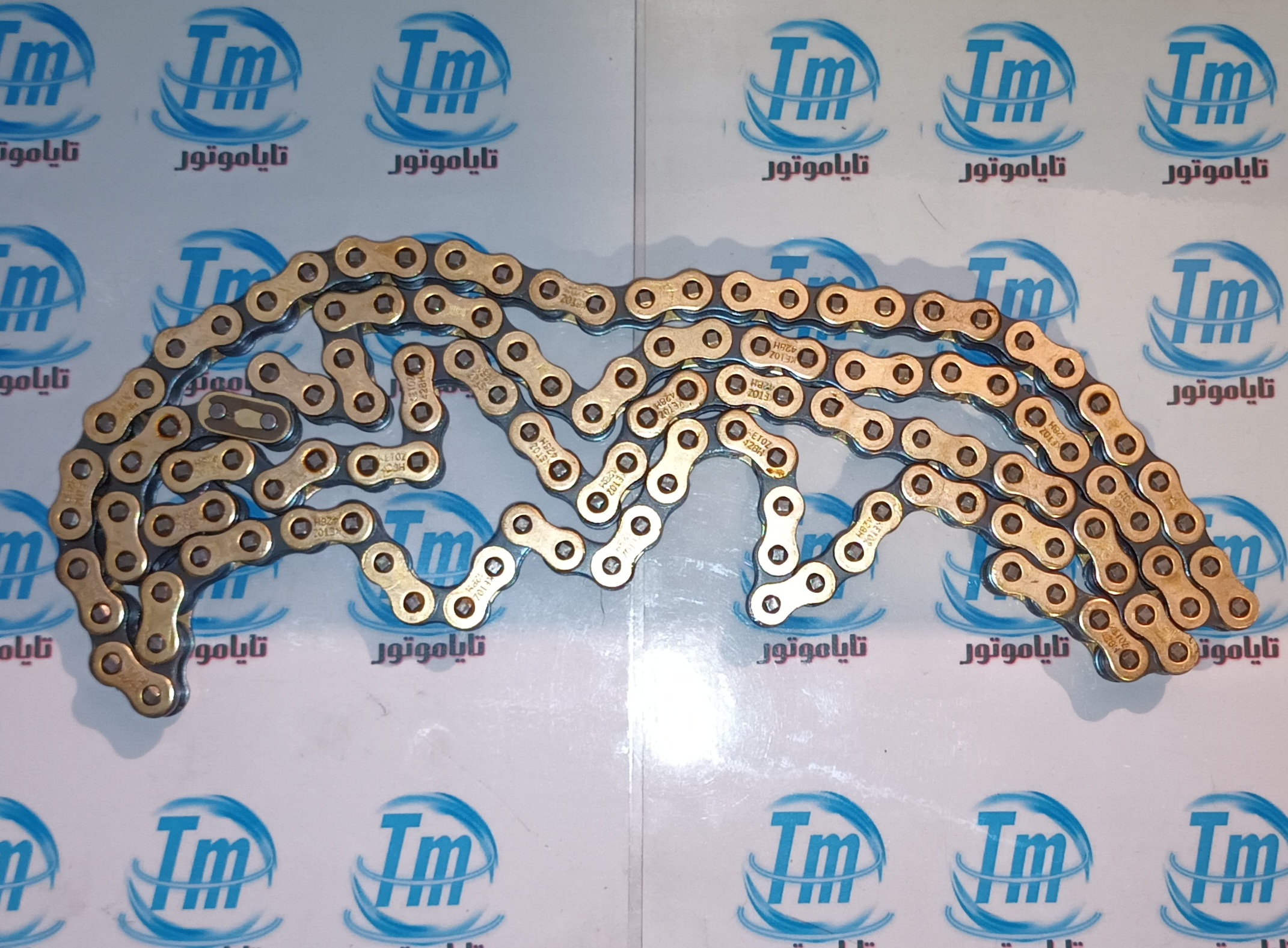 زنجیر 428 128 دون طلایی، زنجیر باکسر، زنجیر طرح باکسر و... | تایا موتور